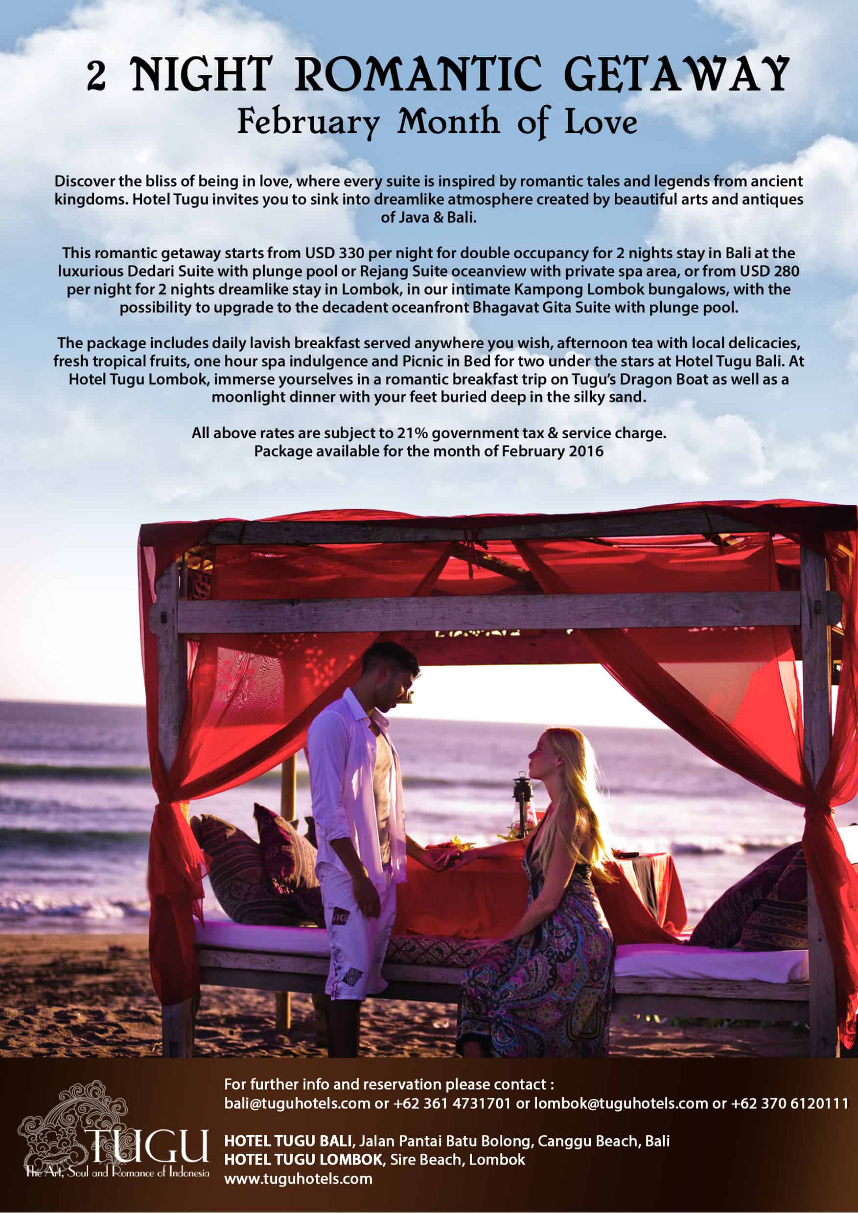 2 Nights Valentine's Romantic Getaway - February Month of Love at Hotel ...